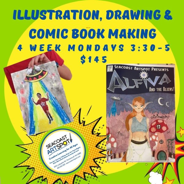 Kids Illustration, Drawing & Comic Book Making 4 week Class $145 ...
