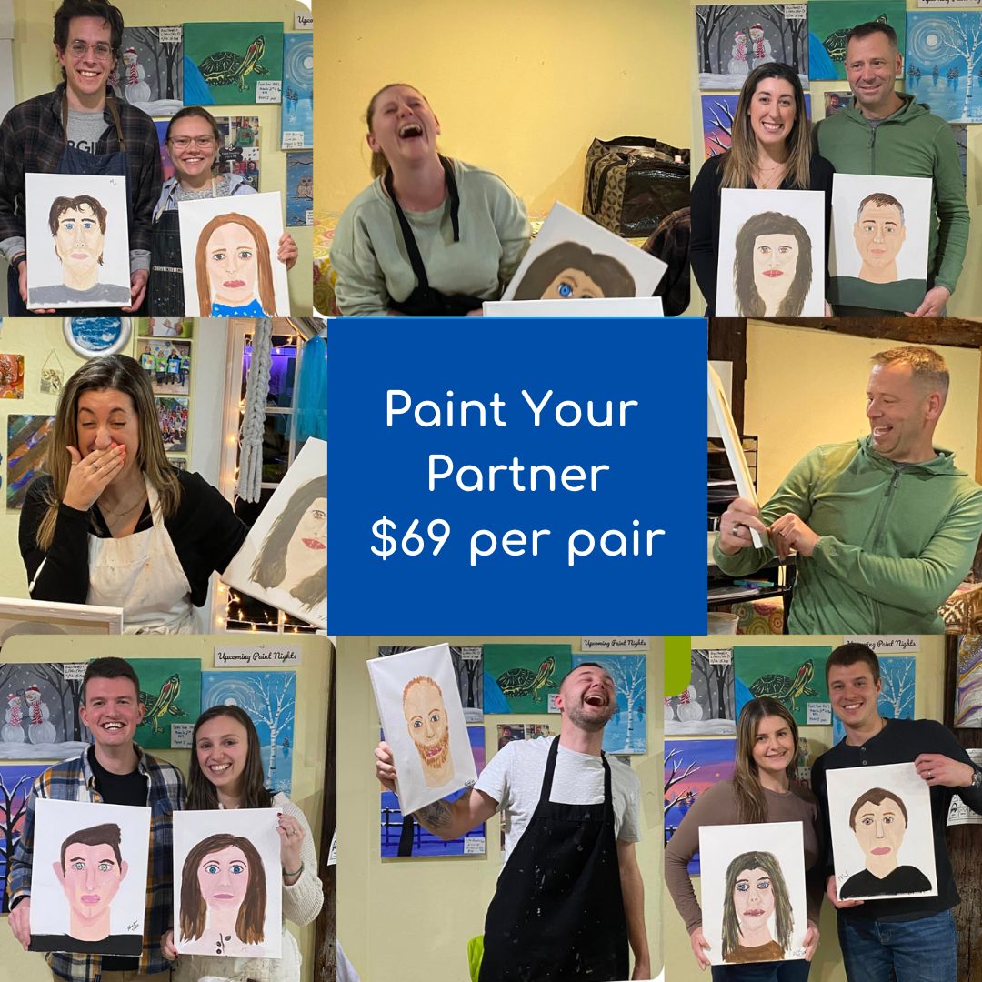 Paint Your Partner: Valentines Date Night! $69 per pair - Seacoast Art Spot