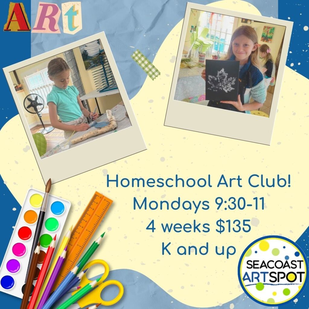Homeschool Art Class for Creative Young Artists - Seacoast Art Spot